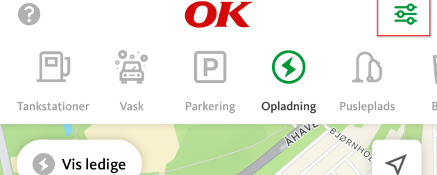 Hvordan finder jeg OK's ladestandere med OK-appen?