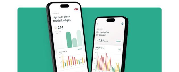 Se din elpris i OK Hjem-appen, find dagens priser i appen